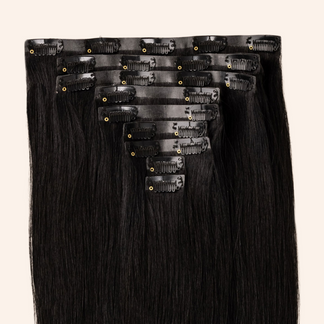Brunette Invisible Clip-In Hair Extensions – 9 Piece | Love The Style ...